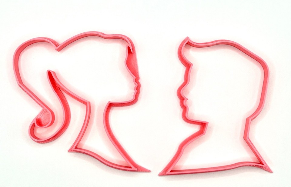Barbie and Ken Cookie Cutter Set - Gingerbread and Embosser Fondant ...