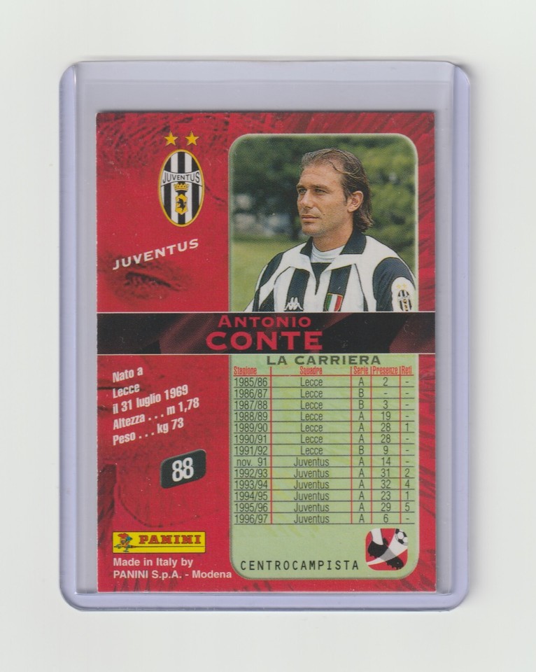 1997-98 PANINI CALCIO CARDS No.88 [ ANTONIO CONTE ] JUVENTUS | eBay