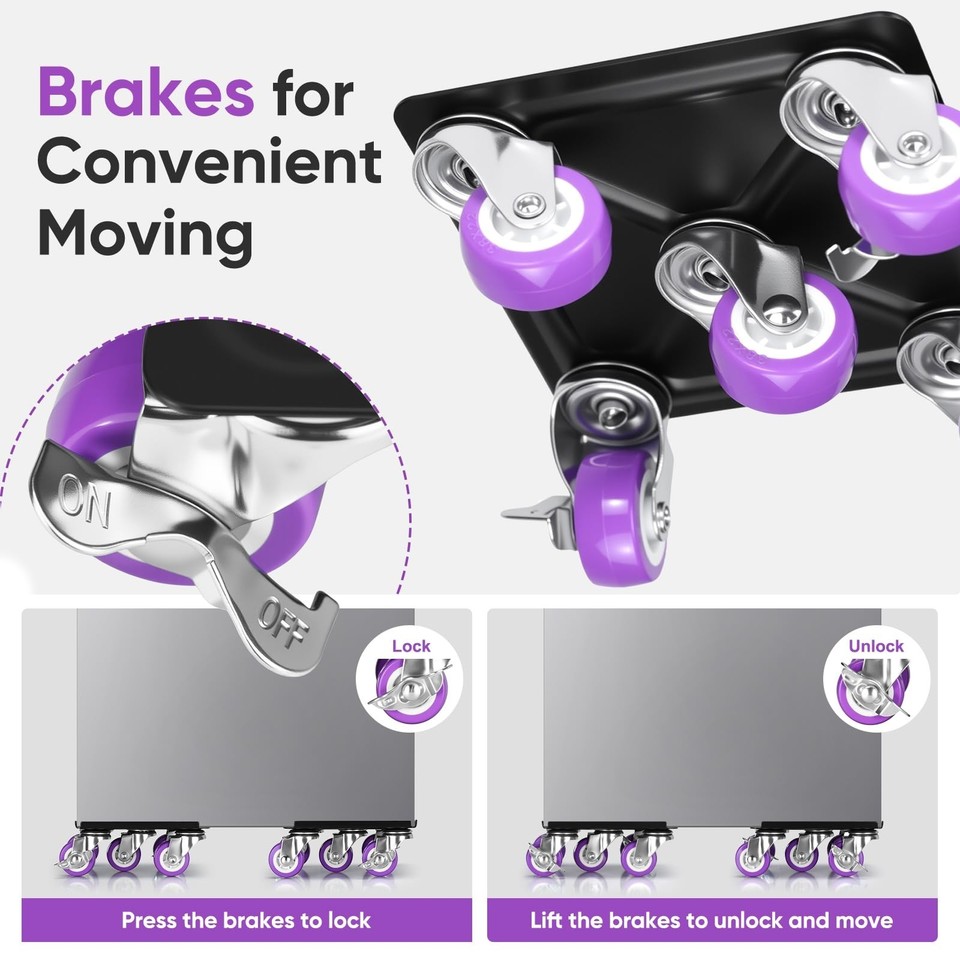 Heavy Duty Furniture Movers with Wheels, Carbon Steel Furniture Moving ...