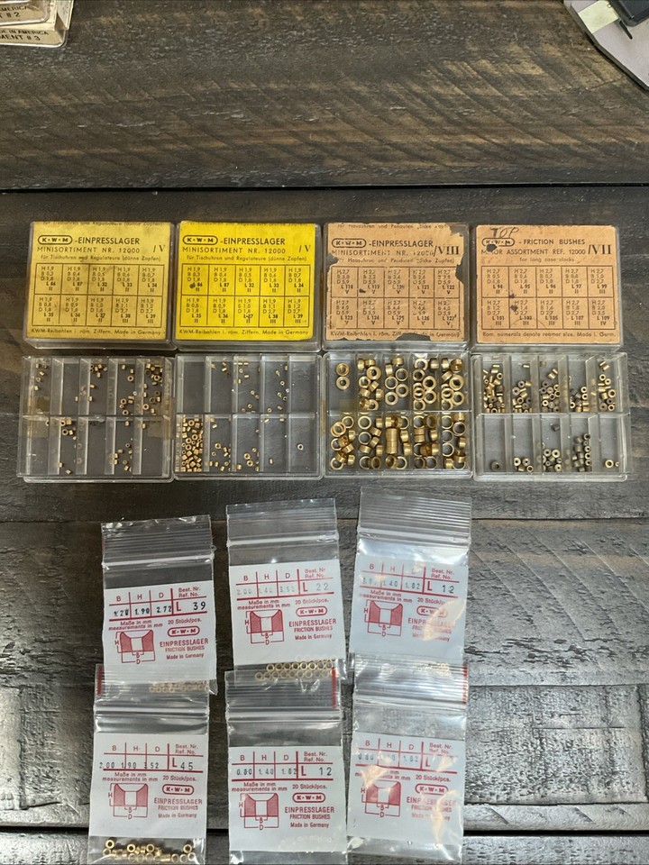 LARGE ASSORTMENT KWM BRASS FRICTION CLOCK BUSHINGS | eBay