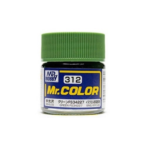 Mr Hobby (Gunze) C312 Mr Color Semi Gloss Green FS34227 Lacquer Paint ...