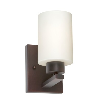 Forte Lighting 1-Light 4.5" Wall Sconce, Antique Bronze/Satin Opal - 5186-01-32 | eBay