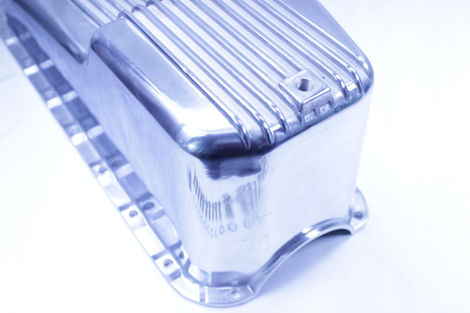 Polished 1955-79 Small Block Chevy 283 305 350 400 Finned Aluminum Oil ...