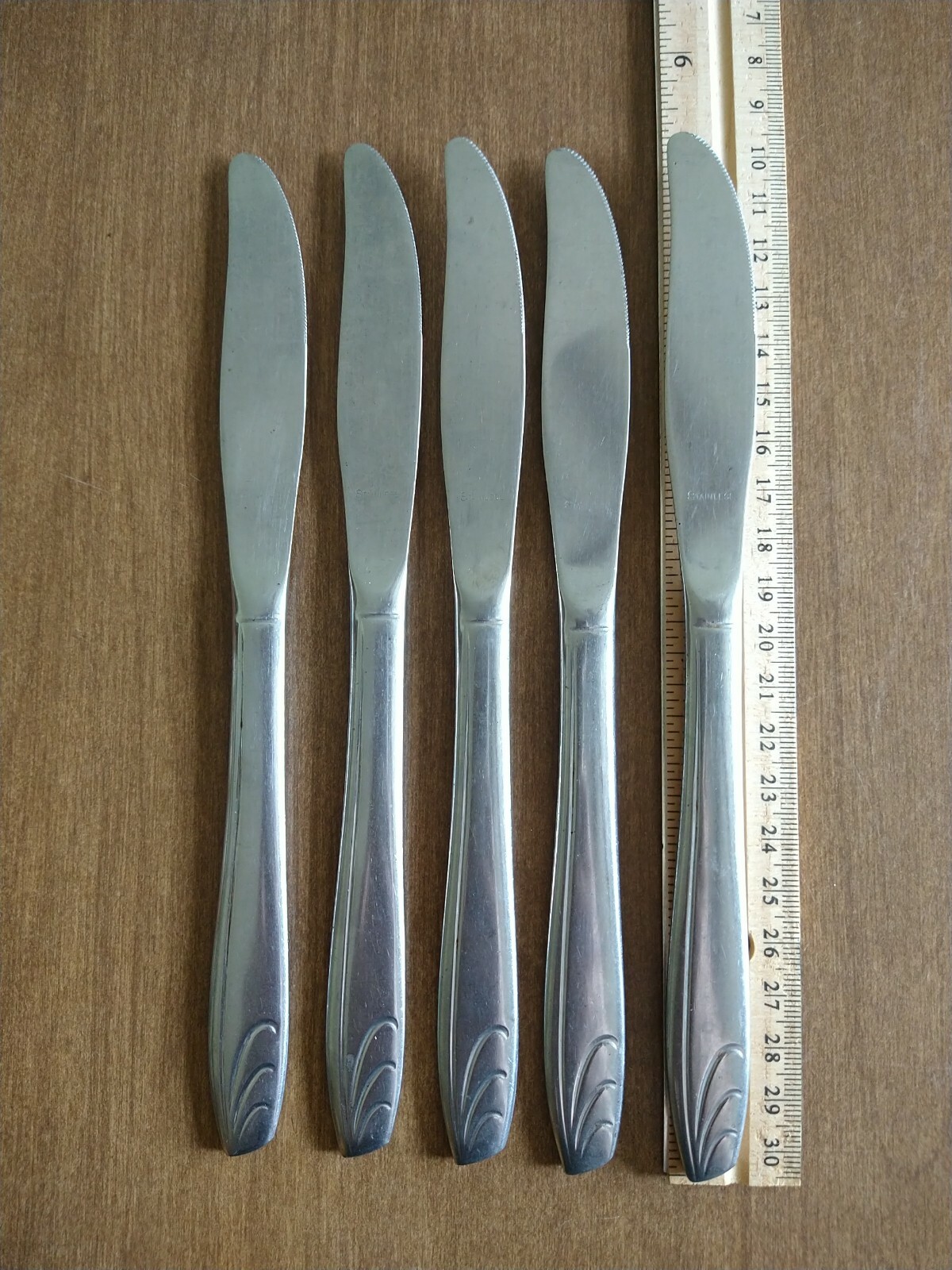 Lot of 5 Silco Stainless PREVUE Dinner Knives USA MCM Vintage ...