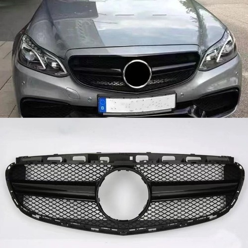 For 2014-2016 Mercedes W212 E350 E550 Black Front Grille Bumper Grill ...