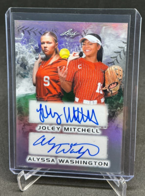 2024 Leaf Lone Star Softball JOLEY MITCHELL/ALYSSA WASHINGTON DUAL AUTO ...
