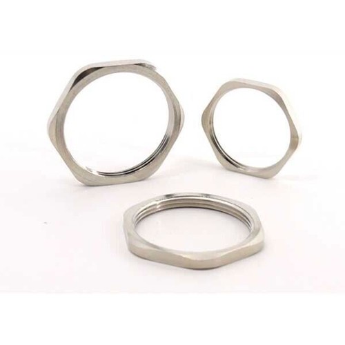 M6 M8 M10 M12 M14-M25 Plated Nickel Brass Nut Fine Thread Locking Thin ...