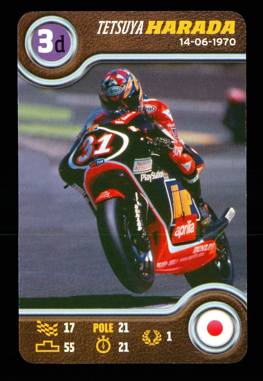 1 x info card Legend Moto GP TETSUYA HARADA - R105 | eBay