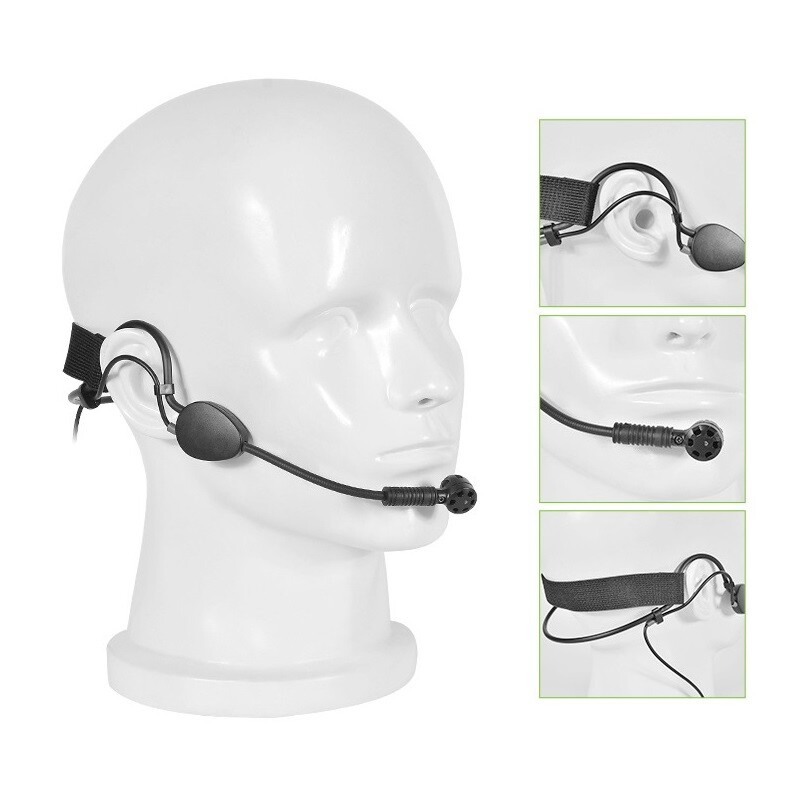 Dual Ear Headset Mic Head Headworn Microphone For Sennheiser Wireless ...