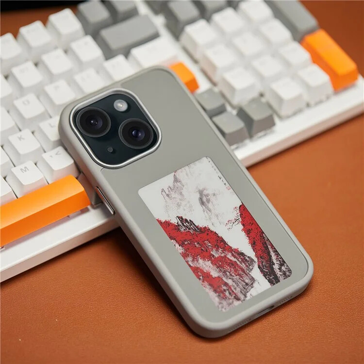 3-Color E Ink Display Phone Case for iPhone 15 Pro Max NFC Personalize ...