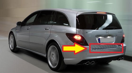 Genuine MERCEDES BENZ R W251 Rear AMG Bumper Loading Plate Cover ...