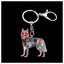 Enamel Dog Keyring - Bag Handbag Charm - Key Chain Ring - Animal Dog ...