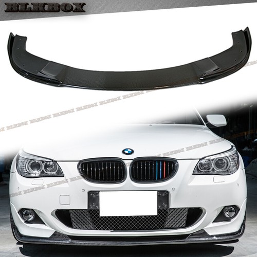 FRP w/ Carbon Fiber HM Front Spoiler Lip For 04-10 E60 BMW M-Tech Stock ...
