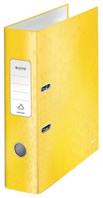 Leitz 180 Wow Lever Arch File A4 80mm Yellow | eBay