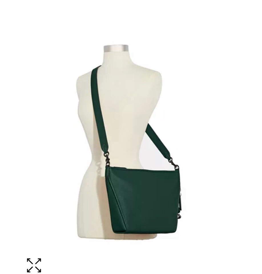 COACH Small Dufflette Duffle Crossbody Bag in Forest Green Leather NEW ...