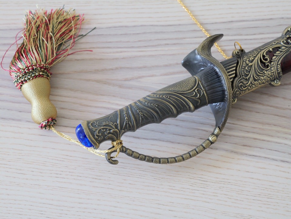 20” Pirate Sword D Gaurd Cutlass Bronze Patina Ornate Engraved ...