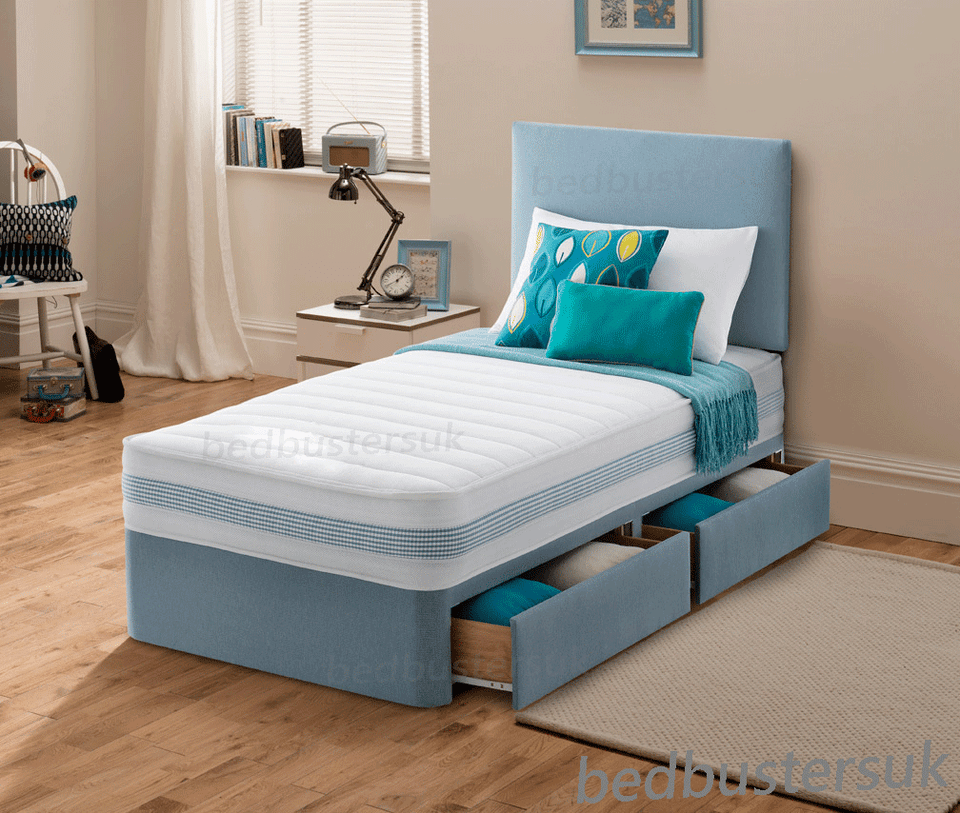 Single 3FT Divan Bed With Mattress With drawers Option Childrens & kids ...