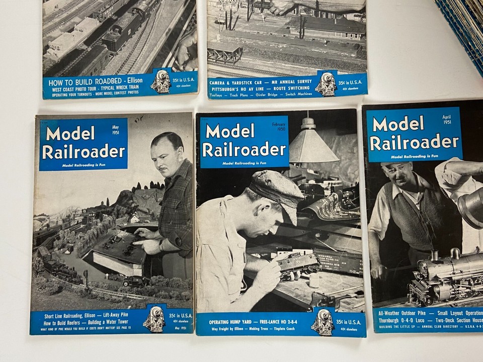 Model Train Magazine MODEL RAILROADER 1950 1951 1952 36pc Lot Vintage ...