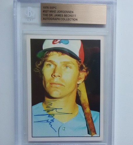 1976 BGS SSPC BECKETT AUTO COLLECTION MONTREAL EXPOS MIKE JORGENSEN | eBay