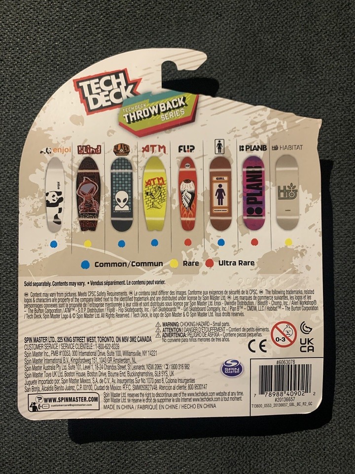 TECH DECK PLAN B ULTRA RARE Throwback Series Walmart Fingerboard Skateboard | eBay