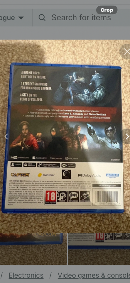 Resident Evil 2 Remake for PS5 Sony PlayStation 5 | eBay UK