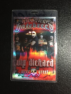 Hatebreed Band Autographed By All 5 Members VIP Diehard Laminate | eBay