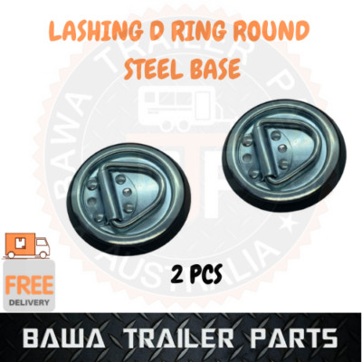 2 x ZINC Plated Tie Down Ring! Trailer Parts! Load Restraints! Lashing ...