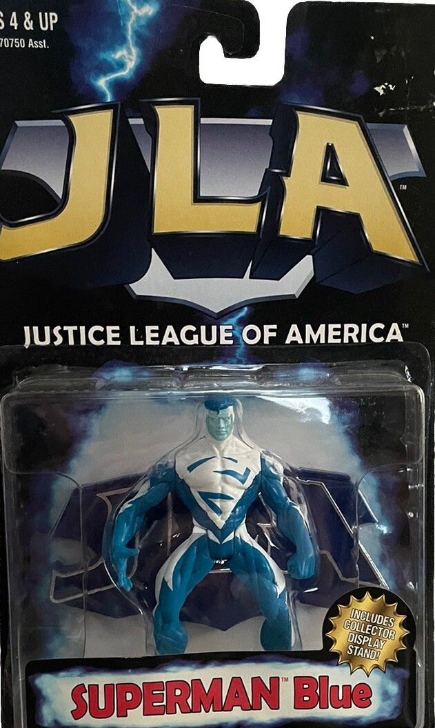 NEW KENNER HASBRO DC JUSTICE LEAGUE OF AMERICA SUPERMAN BLUE ACTION ...