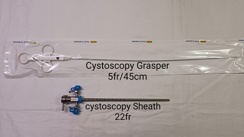 4A Cystoscopy Sheath With Obturator size 22Fr +Cystoscopy Graspers 5fr ...