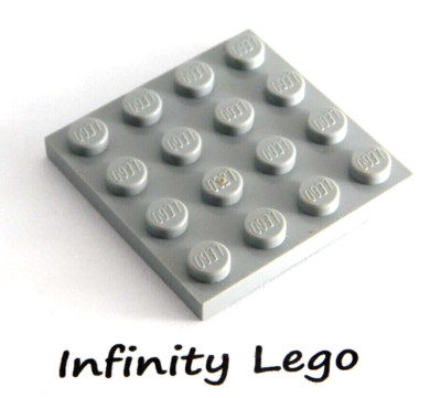 10 LEGO Light Bluish Grey Plate Base Board 4 x 4 (3031) - (10 Pieces ...