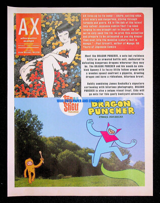 Ax Alternative Manga + Dragon Puncher Top Shelf 2011 Print Magazine Ad ...