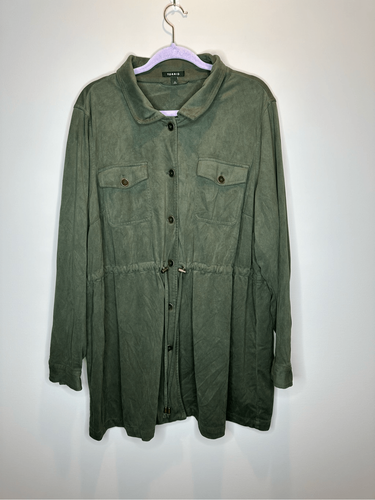 Torrid Faux Suede Green Jacket Size 3XL | eBay