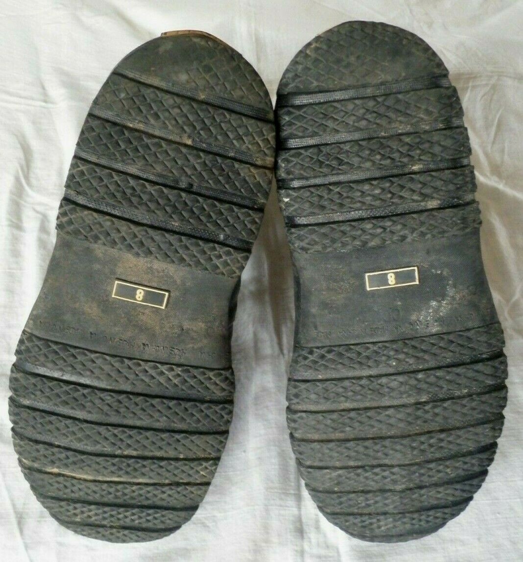 MEN'S SERVUS 5-BUCKLE BLACK RUBBER OVERSHOES SIZE 8 14 1/2" TALL | eBay