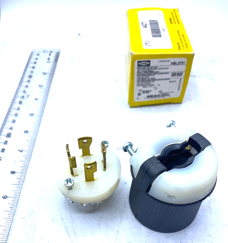 Hubbell Twist Lock Plug Insulgrip 3 Phase 30A 250VAC 3 Pole 4 Wire ...