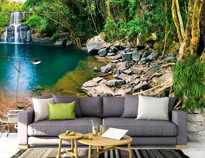 3D River Stone 1153 Wallpaper Mural Wall Print Wall Wallpaper Murals US ...