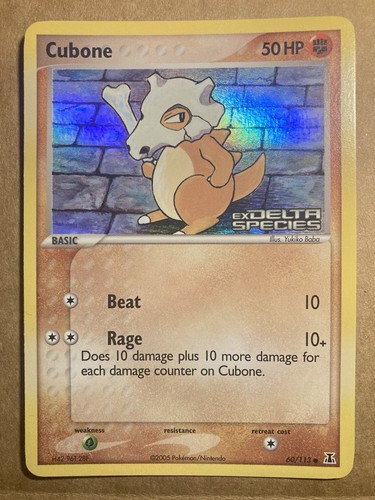 Cubone Pokemon Card Delta Species 60/113 Holo LP | eBay