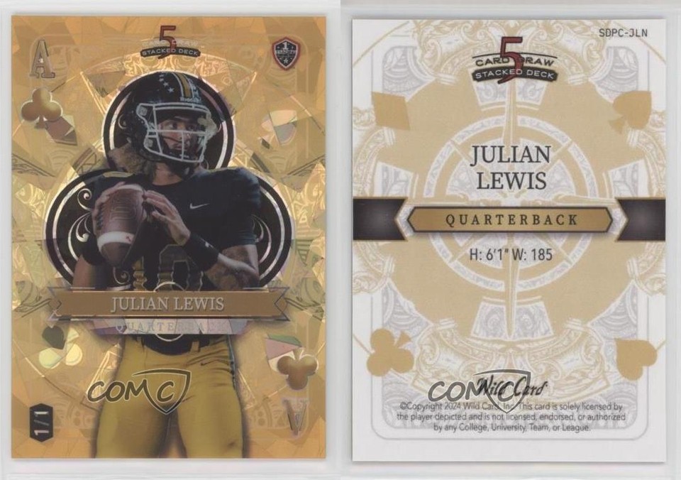 2024 Wild 5 Card Draw Stacked Deck Promo Ace of Clubs 1/1 JuJu Lewis ...