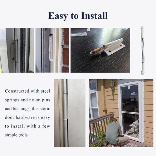 4 Sets K 5131 Steel and Nylon Storm Door Hinge Pin Kit, 8 Pcs White | eBay