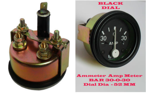 12V Universal Car Gauge Ammeter 52mm Dial Dasboard Amp Meter 30-0-30 ...