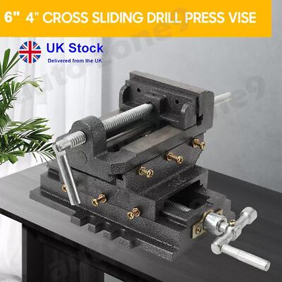 6"/150mm Cross Sliding Engineer Drill Press Vice Machine Vice Hand ...