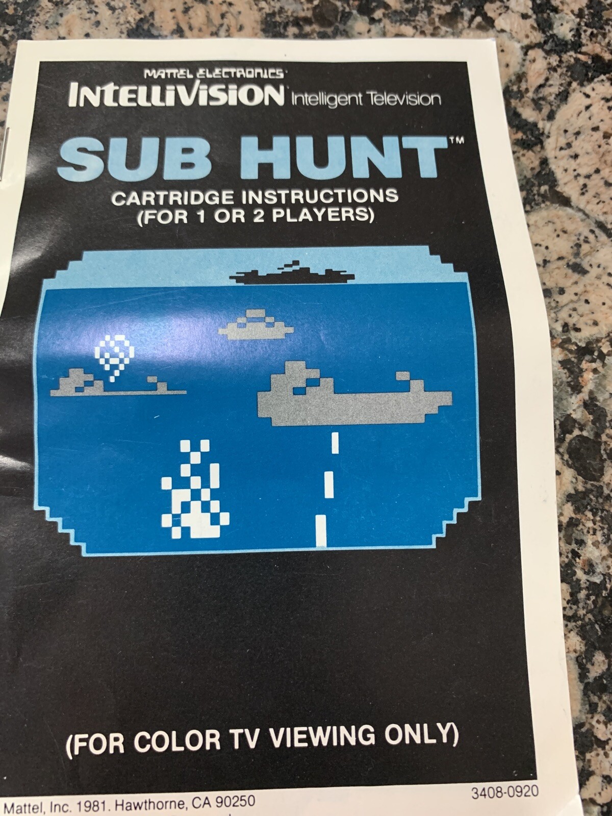 Sub Hunt (Intellivision, 1982) | eBay