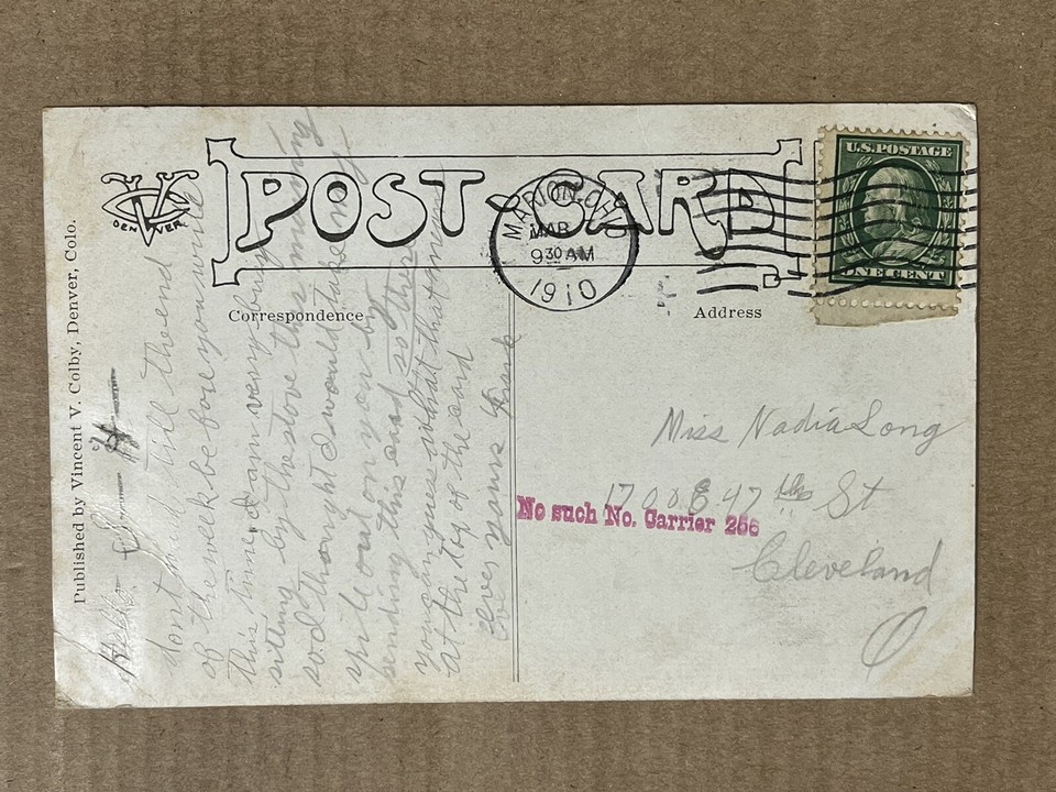 Postcard Comic Dog Puppy Say Greetings Signed Vincent Colby 1910 ...