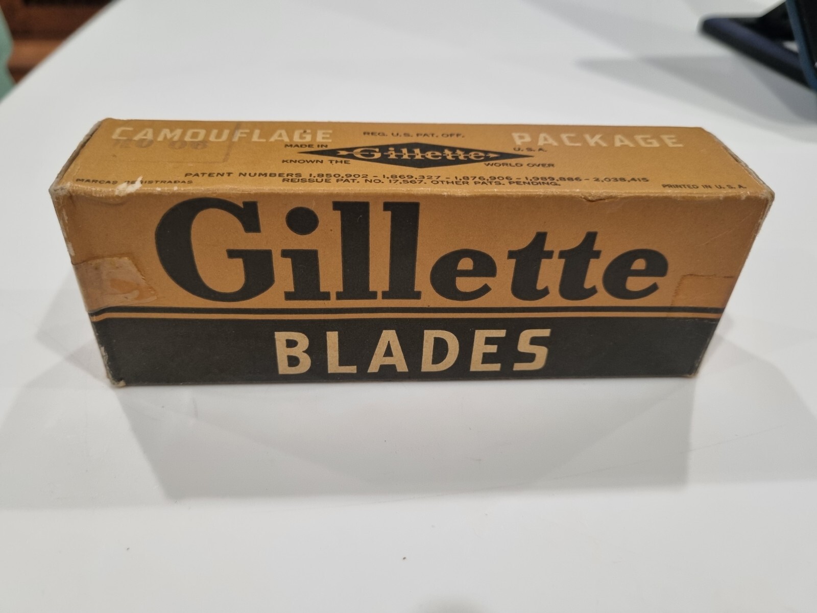 Vintage Gillette Camouflage Blades Safety Razor Military Army World War ...