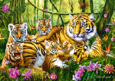 500 Pieces Jigsaw Puzzle Tiger & Cubs Animals - Brand New & Sealed | eBay