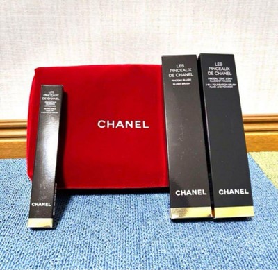 CHANEL Les Pinceaux de Chanel Brush Set (3 Brushes) + Exclusive pouch ...