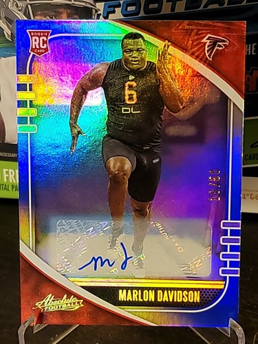 MAARLON DAVIDSON 2020 PANINI ABSOLUTE SPECTRUM ROOKIE AUTO #/50 FALCONS ...