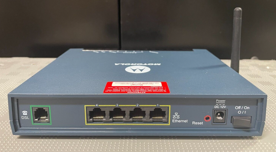 MOTOROLA DSL 4 Port Ethernet Wireles Router FCC ID: GZ53347 | eBay