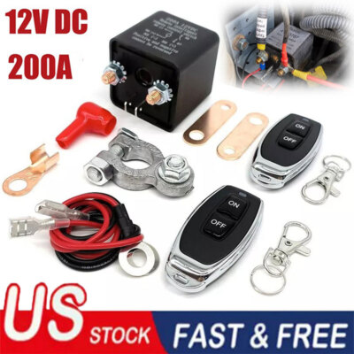 Wireless Dual Remote Car Battery Disconnect Relay Master Kill Switch ...