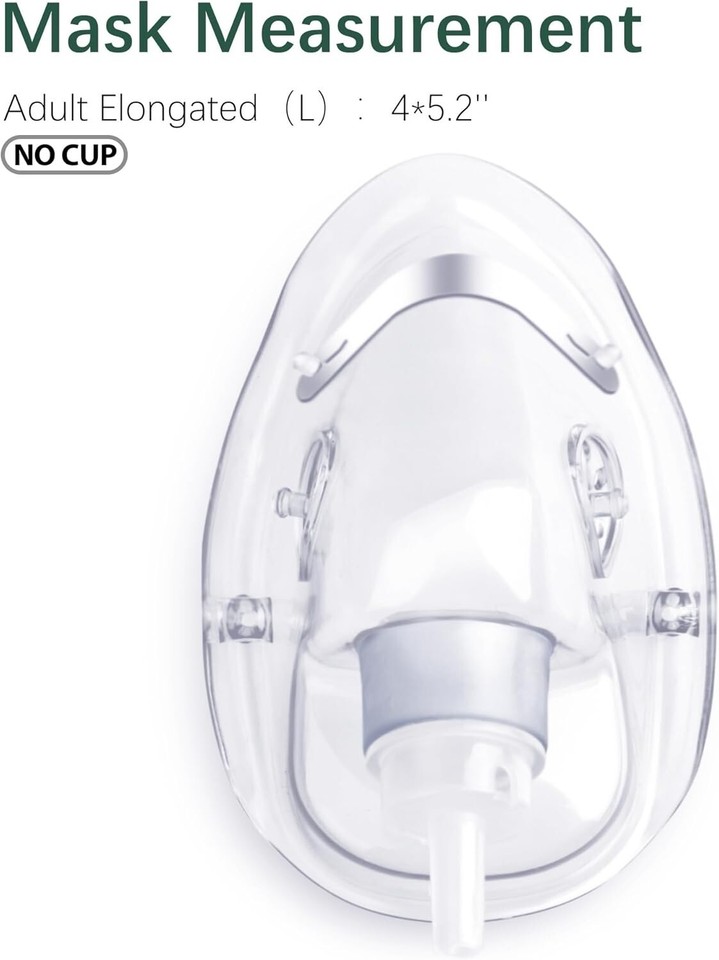 2 Pack Oxygen Mask for Face Adult with 6.6' Tube & Adjustable Elastic ...