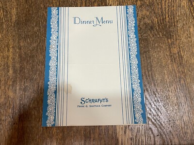 Schrafft's Vintage Dinner Menu February 1953 New York City Broadway NYC ...